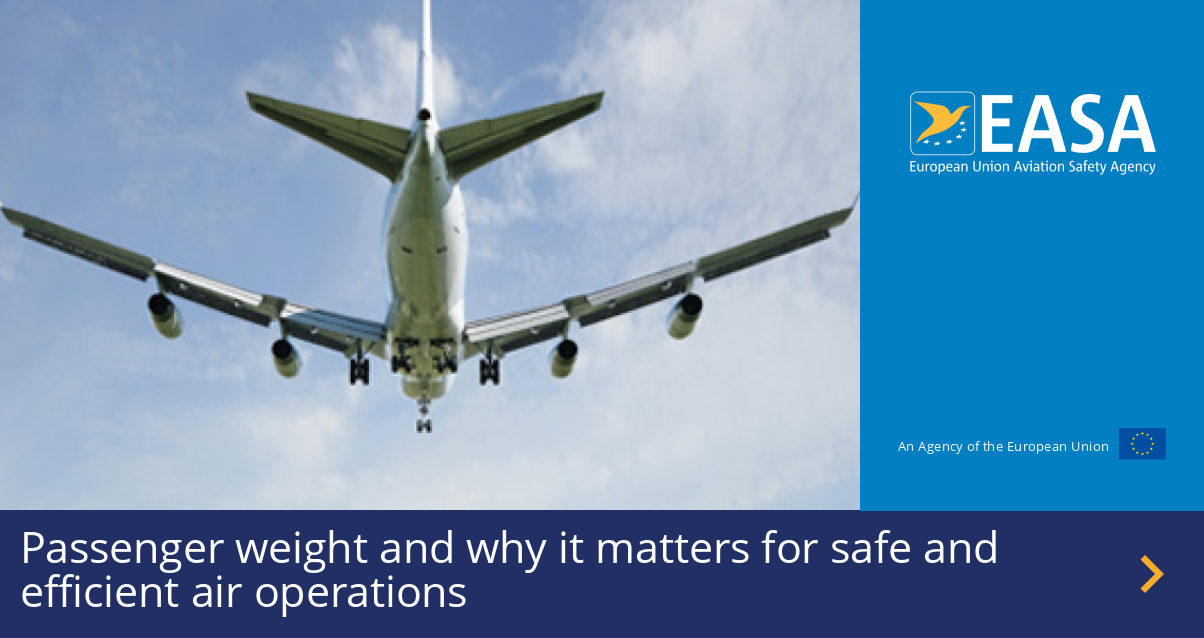 Passenger weight and why it matters for safe and efficient air operations | EASA